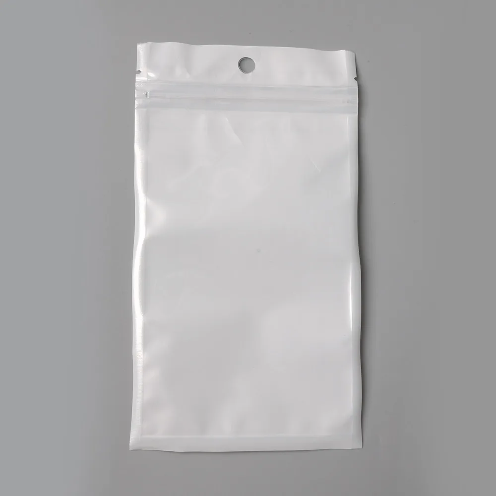 10x18cm White / Clear Self Seal Zipper Plastic Retail Packaging Packing ...