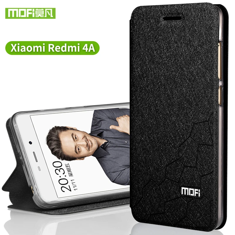 Xiaomi redmi 4a case glitter flip leather case original silicone back ...