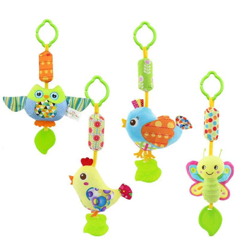Wind Chime Take Along Animal Styles Infant Baby Toys Crib Stroller Soft ...