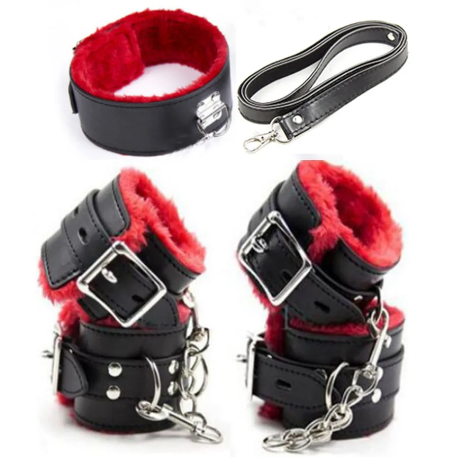 Bdsm Bondage Retraint Kits Soft Padded Hands Cuffs Ankle Cuffs Neck