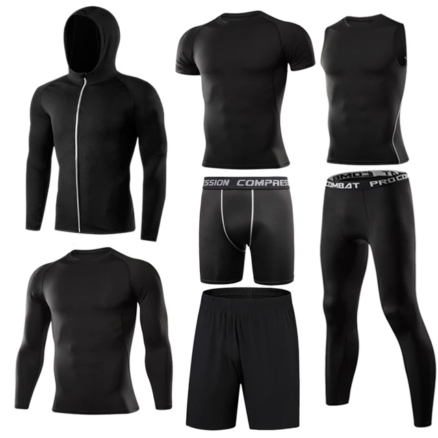 7 in 1 Men's Sports & Fitness Set - Men's Fitness Apparel, Performance ...