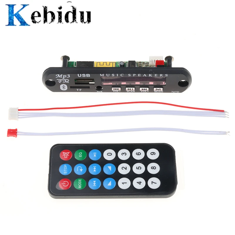Kebidu Usb Tf Radio Fm Aux Wireless Bluetooth Mp3 Player Decoder Board ...