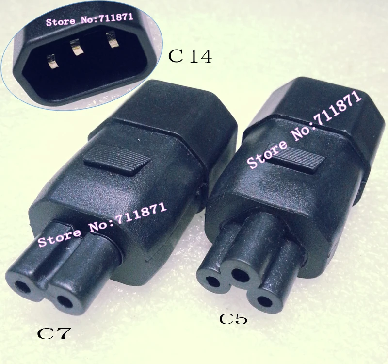 IEC 320 C14 C7 Power Connector C14 C5 Power Adapter C5 C7 C14 Travel ...
