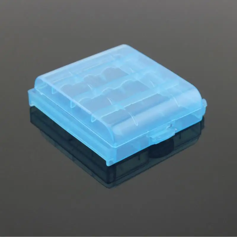Blue Plastic full Case Cover Holder AA / AAA Battery Storage Box ...