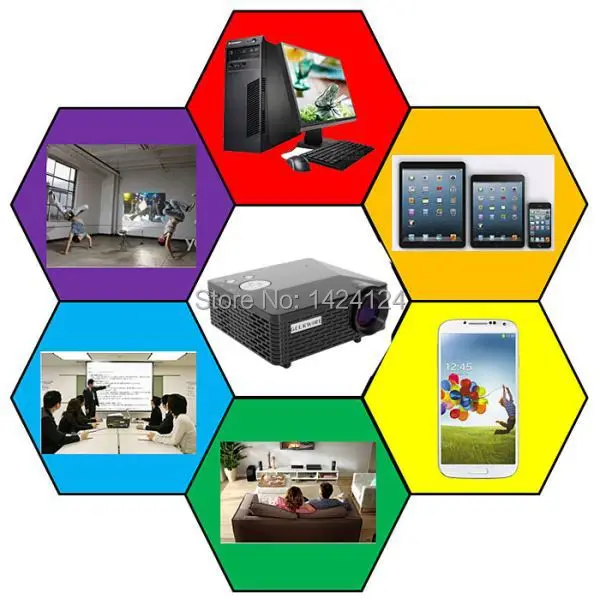 Free shipping Geekwire LP 6B Portable FHD 1080P LED Projector w/ HDMI ...