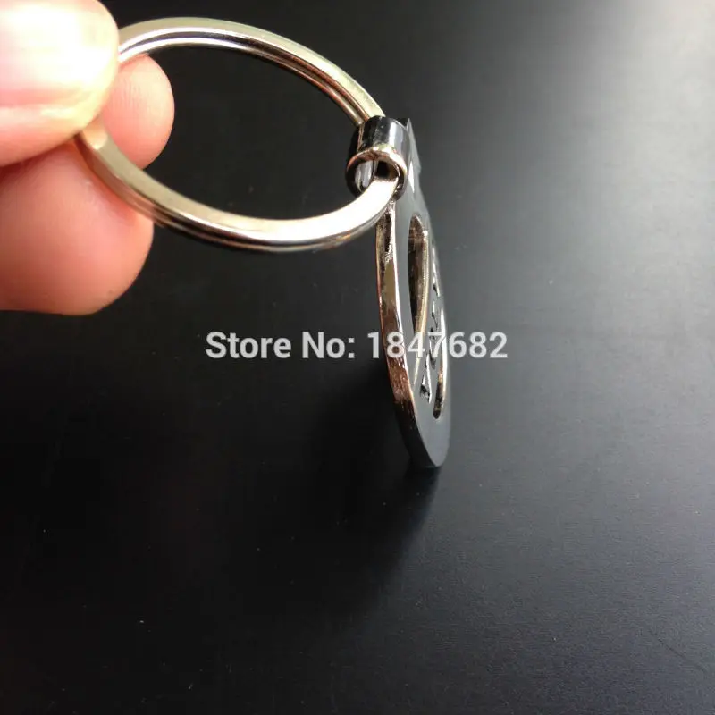 50pcs/lot 3D model for 30logos car badges emblem key ring metal auto Key chain rings contact ...