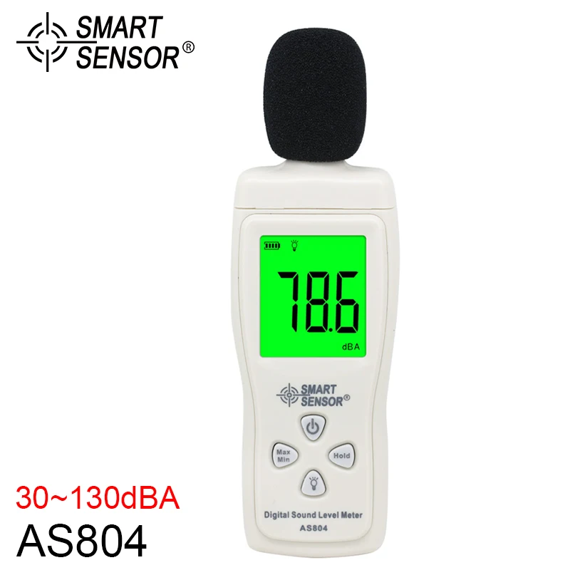Smart Sensor As804 Sound Level Meter Lcd Display Mini Noise Measuring ...