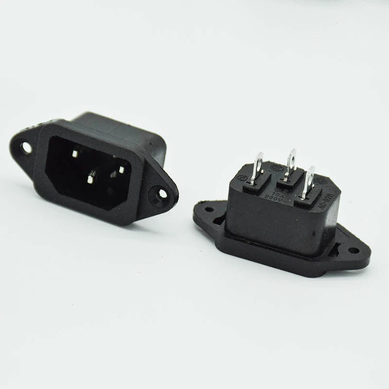 5 Pcs/lot Iec 320 C14 3pins Male Plug Panel Power Inlet Sockets ...