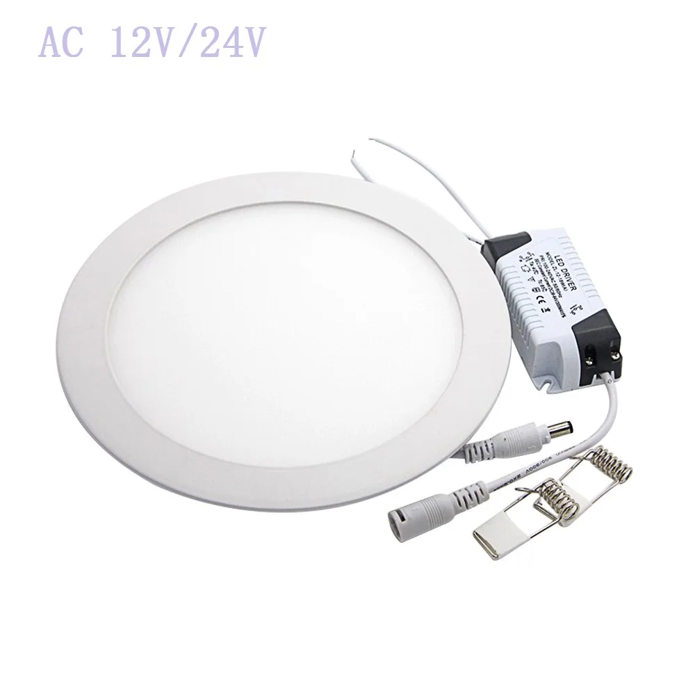 AC 12V/24V LED Downlight 3W 25W Round Ultrathin SMD 2835 Power Driver ...