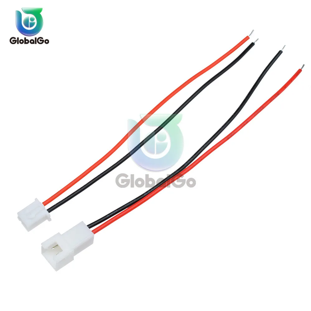 2 pares XH2.54 XH 2,54mm JST 2,5 MM 2PIN Cable conector macho hembra enchufe Cable 26AWG 24AWG ...