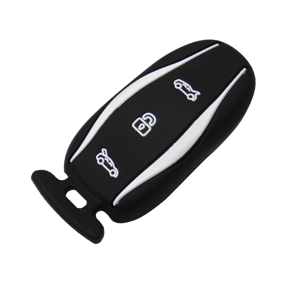 10pcs Silicone Rubber 3 Buttons Car Key FOB Cover Case Holder Skin For ...