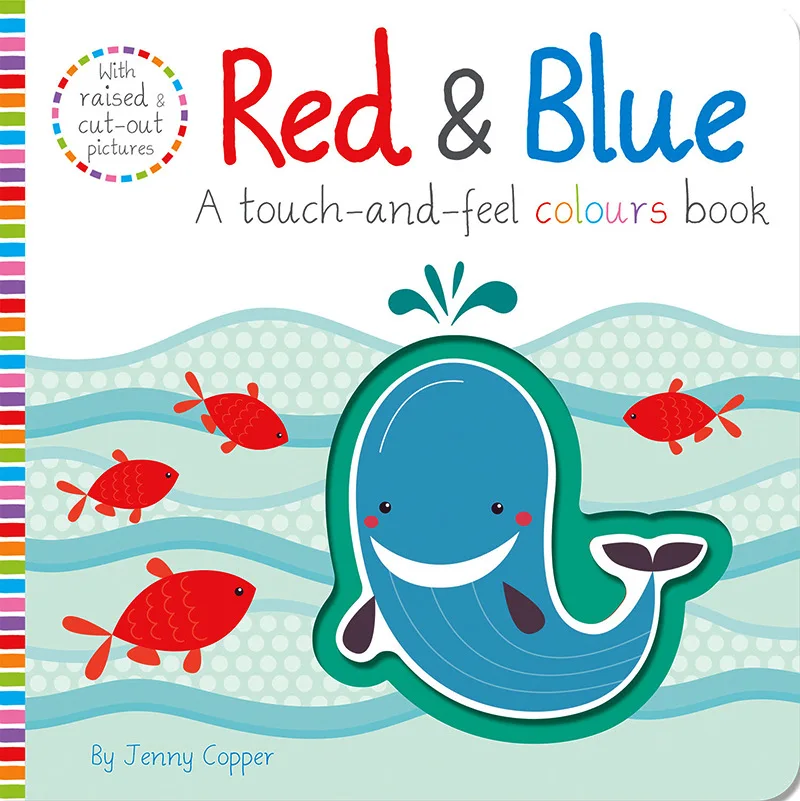 Red & Blue Touch And Feel Colors Book English Educational Picture Books ...