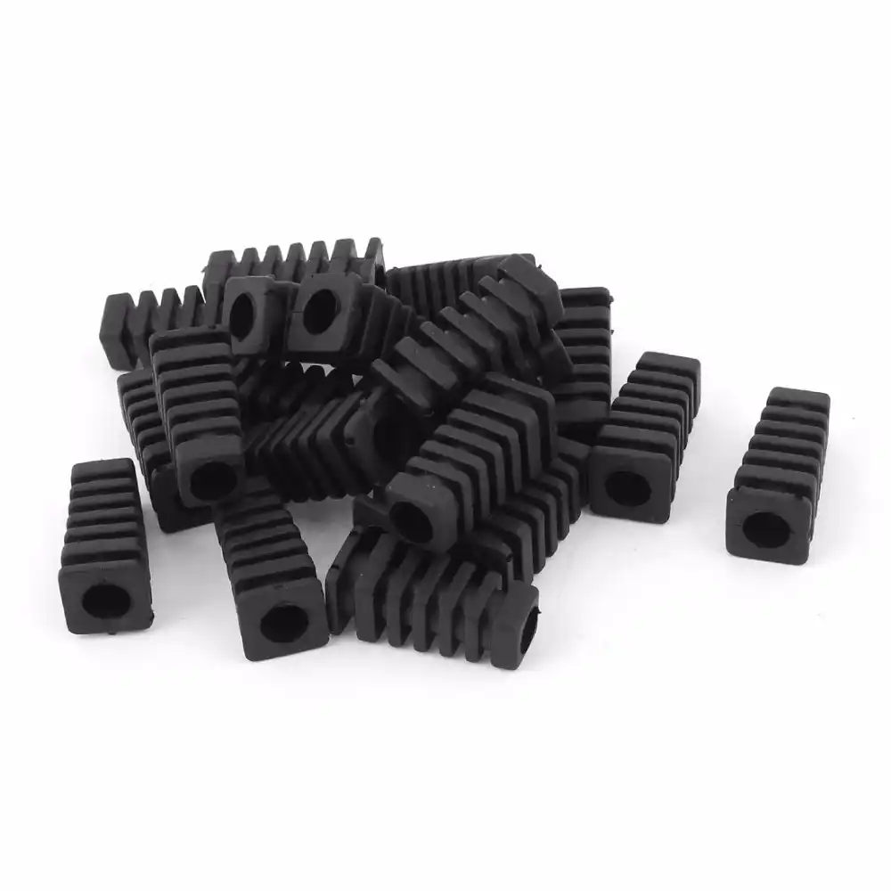 UXCELL 10pcs Rubber Strain Relief Cord Boots 14mm Long ID 5mm OD 7mm ...