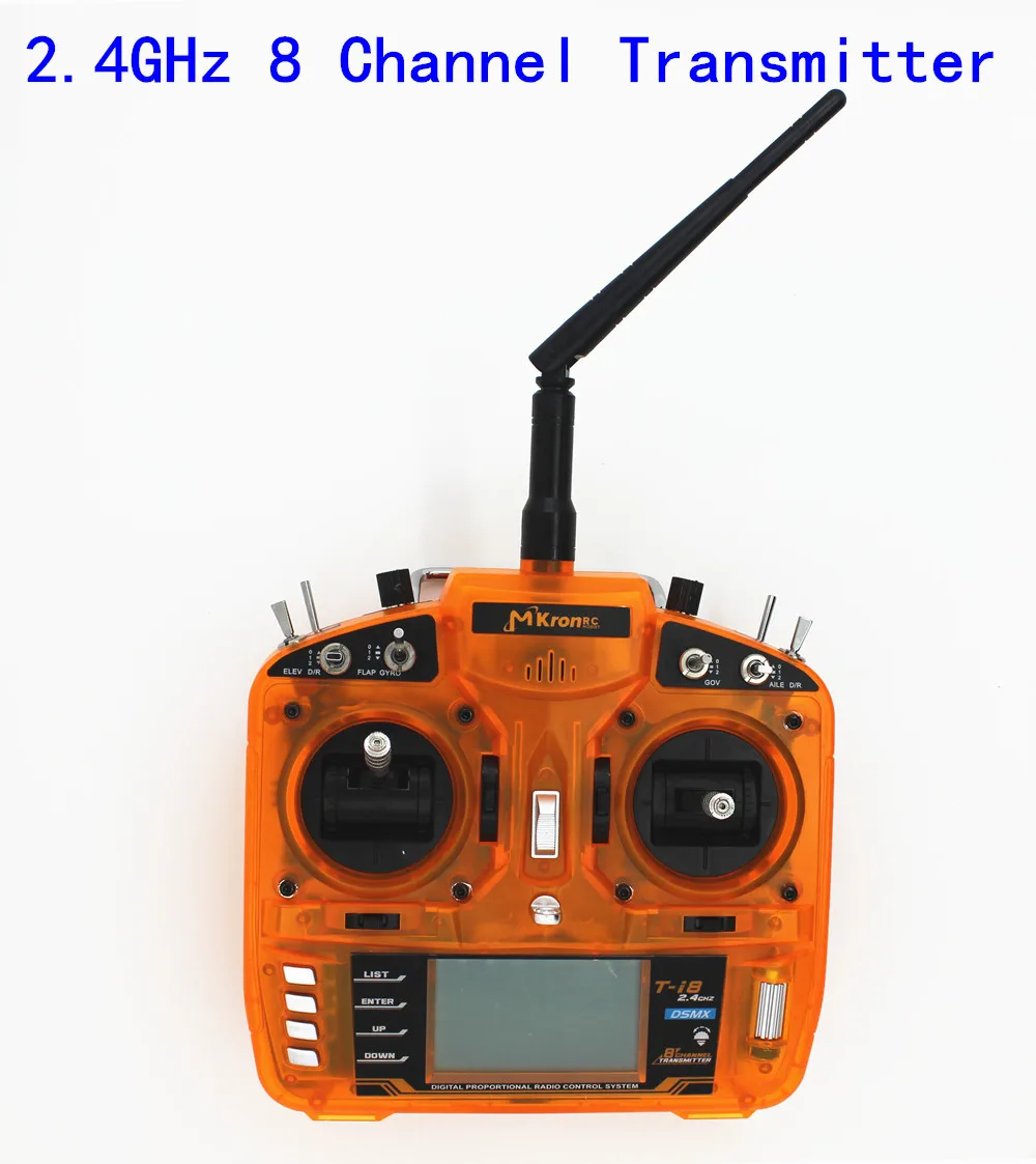 New MKron 2.4GHz 8 CH T i8 Transmitter W/ PostBack fuction, W/ 8 ...
