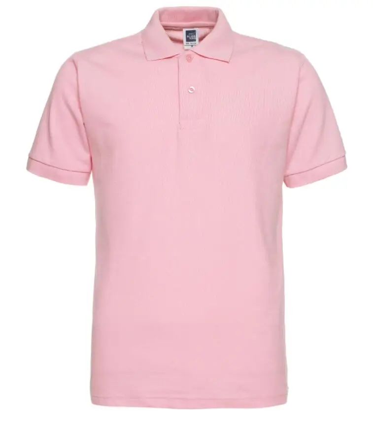 2018 top Men Pure color, lapels Polo Shirt Men 's Business Casual solid ...