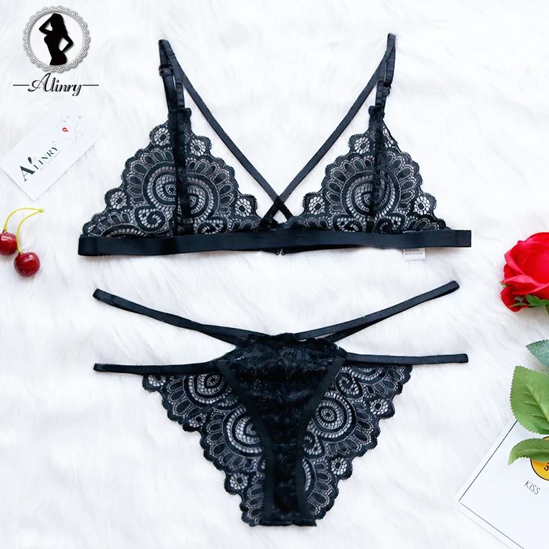 Alinry Underwear Women Sexy Bra Set Lace Bralettes Lingerie Seamless