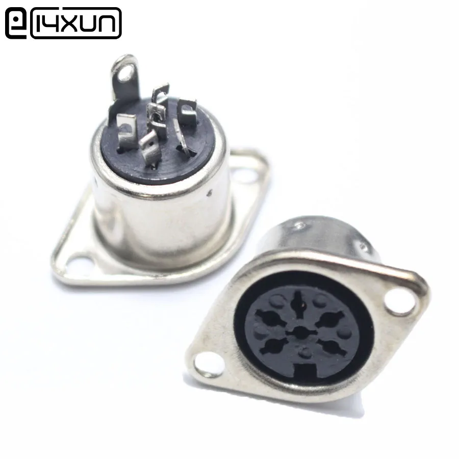 Connecteur de câble Jack femelle DIN 6P avec bornes simples, grand clavier à 6 broches, montage ...