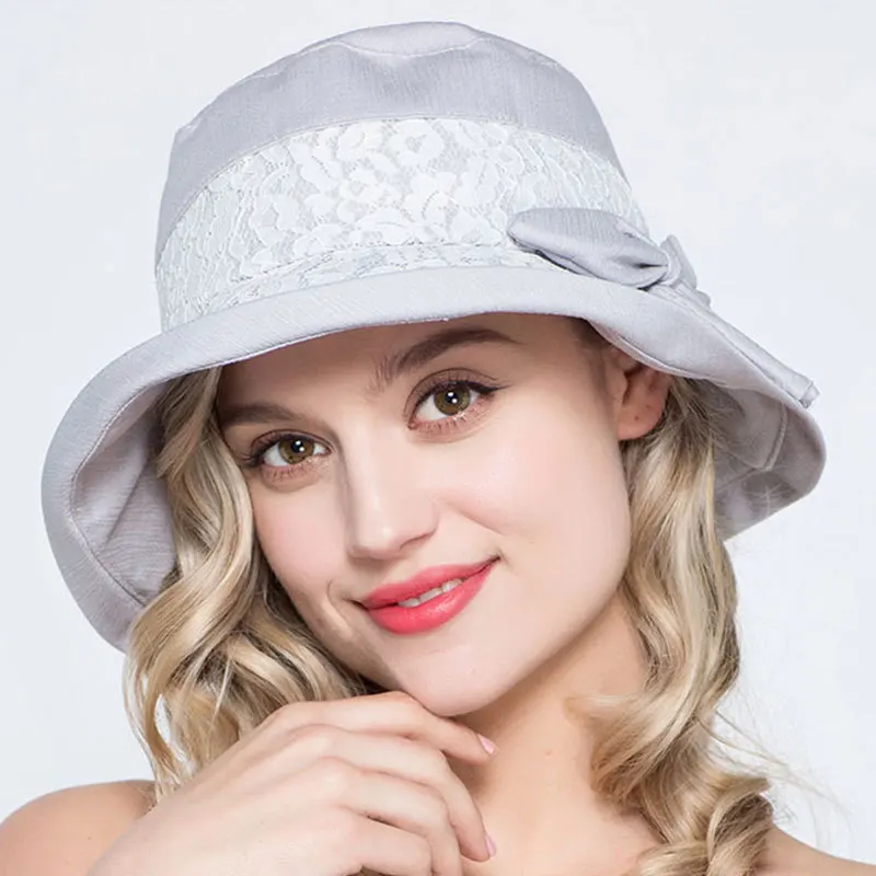 Women Summer Match Face Beautifu Sun Hat Lady Summer Cute Lace Bowknot ...
