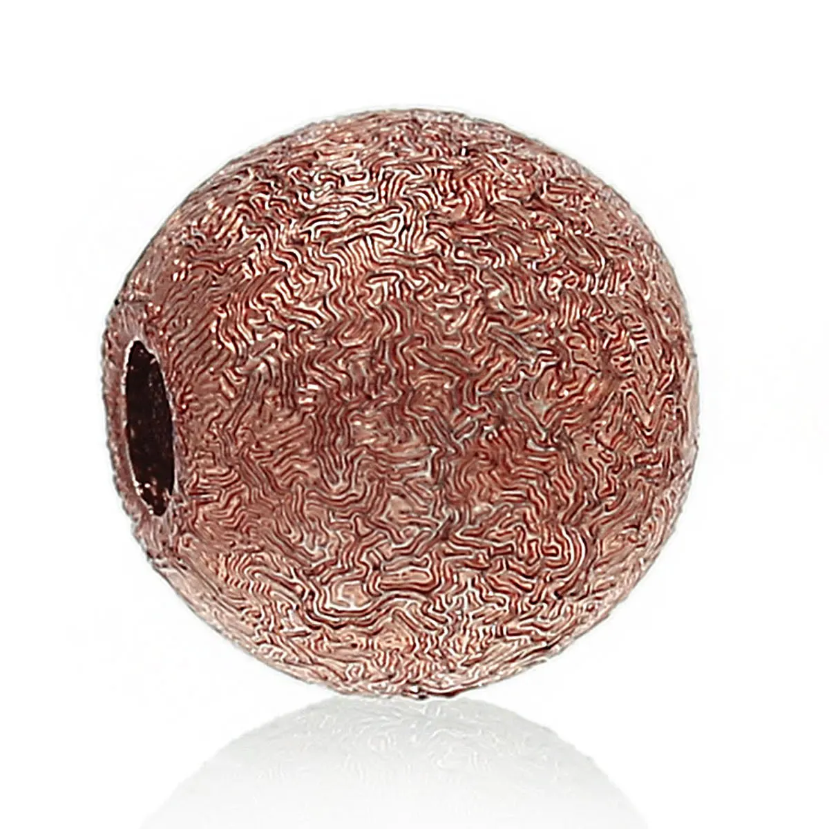 Acrylic Spacer Beads Round Rose gold color About 6mm(2/8")Dia,Hole ...