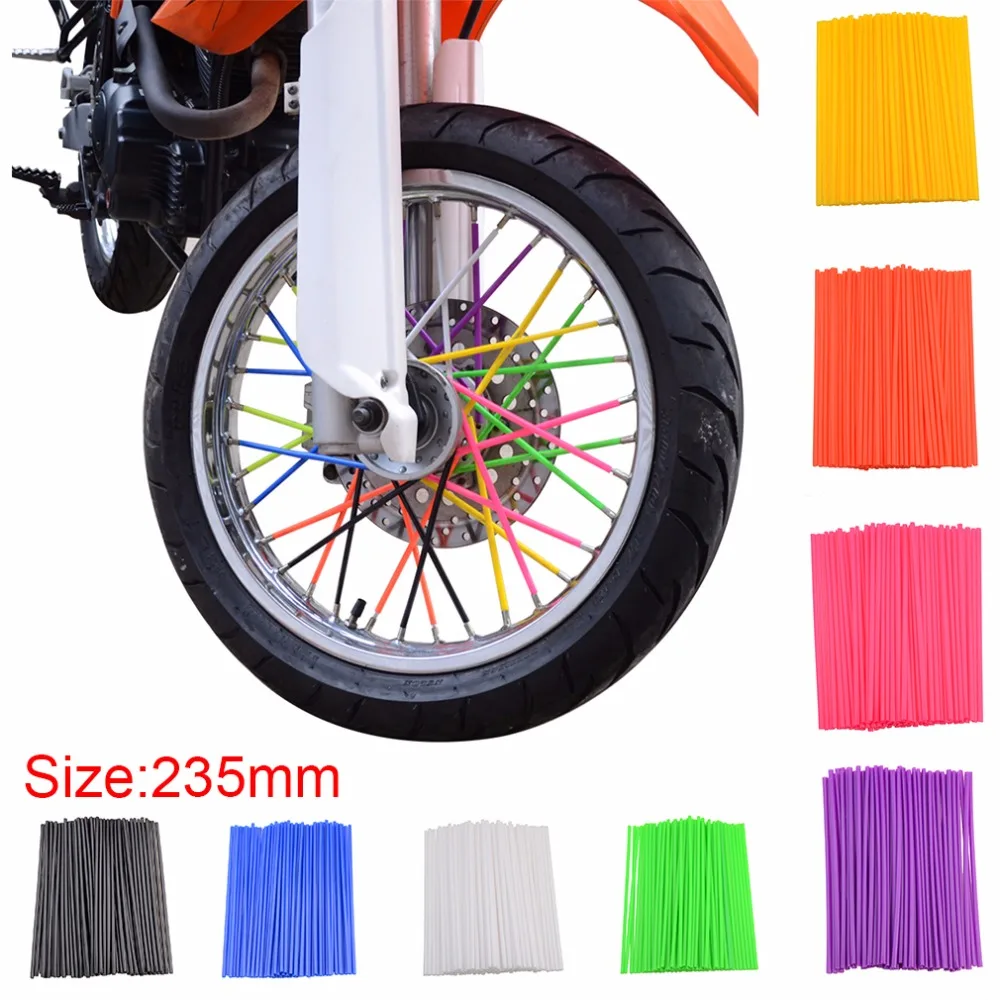 GOOFIT 72Pcs Motorcycle Spoke Skins Covers Coats Wheels Trim Cover Pipe ...