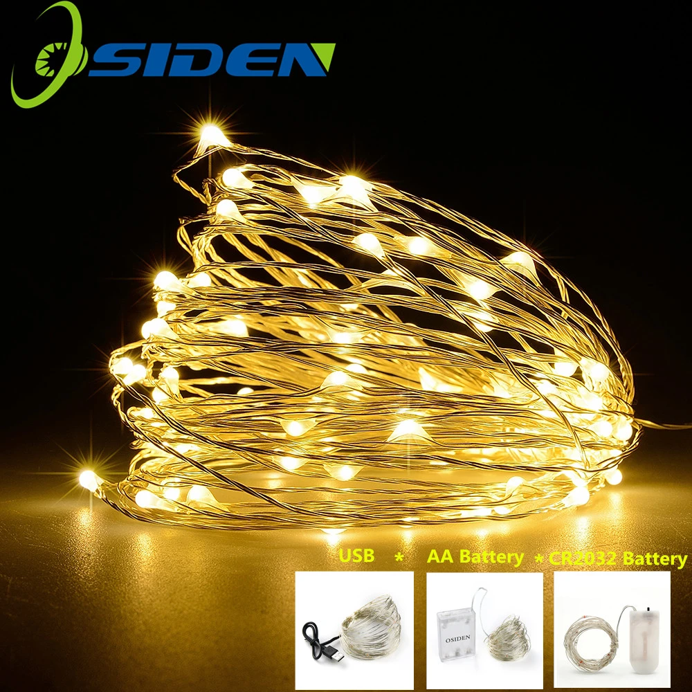 Led String Light Cooper Wire Usb Fairy Warm White Garland Home ...
