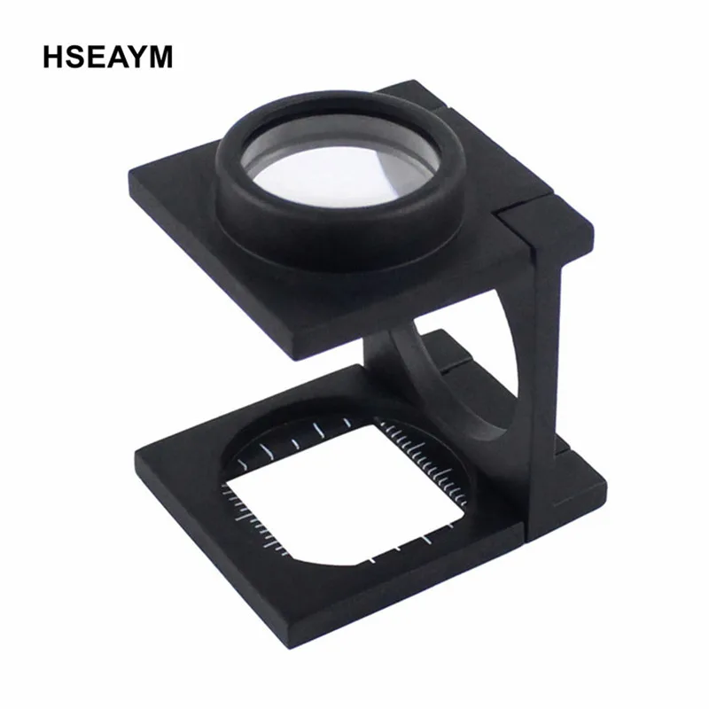9008A 20X Metal Ruler Folding Scale Magnifier Cloth Magnifier K9 ...