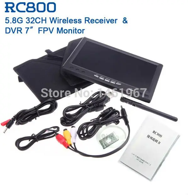 RC800 Skyzone 7 дюймов беспроводной FPV Встроенный монитор w/5,8G 32CH ...