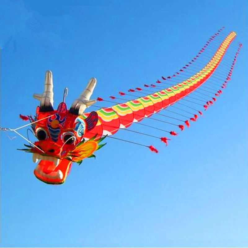 Large Chinese 7M Dragon Kite Can Fly With Handle Line Traditional Kite ...