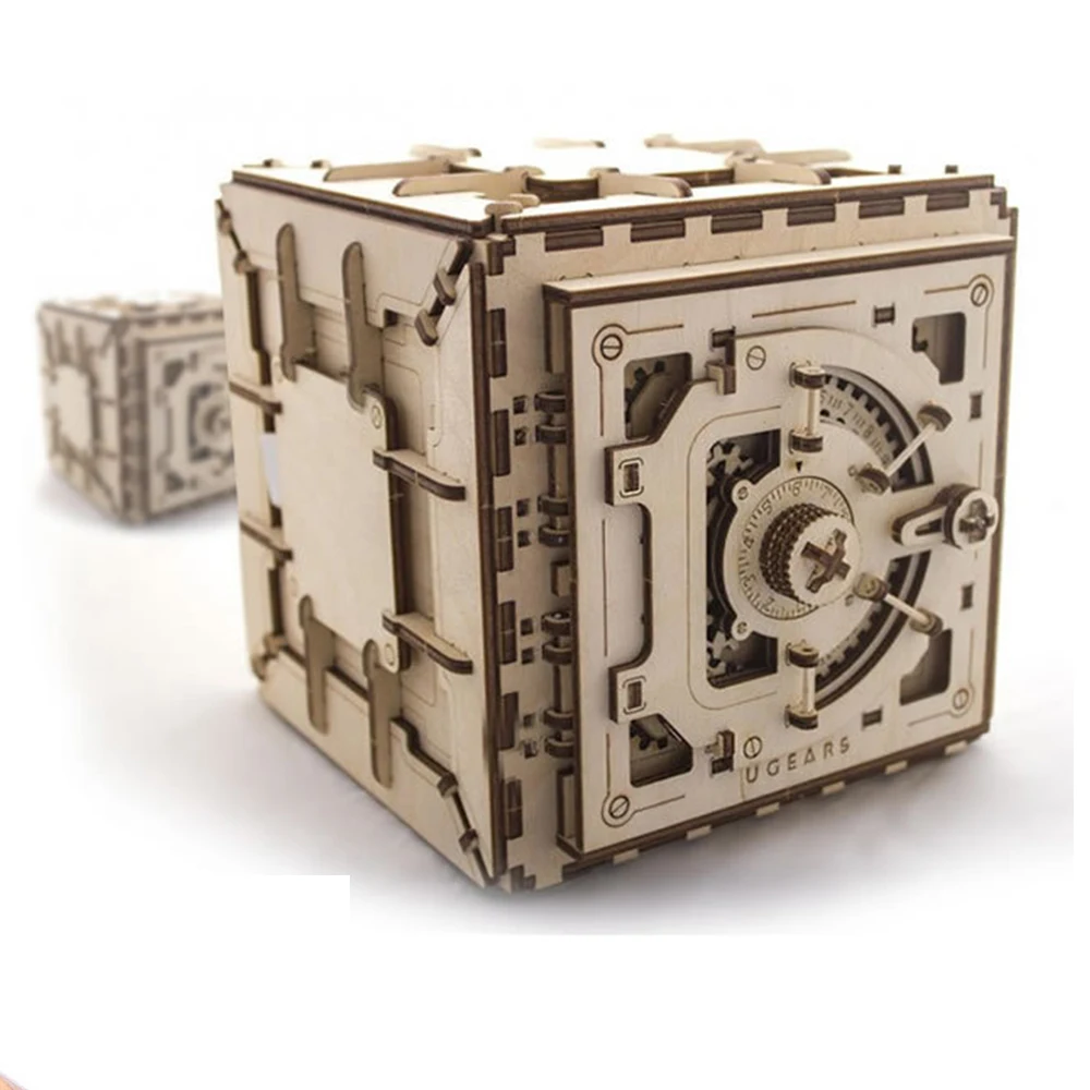 Wooden Toy Wood Mechanical Transmission Model Unlock Puzzle Key ...