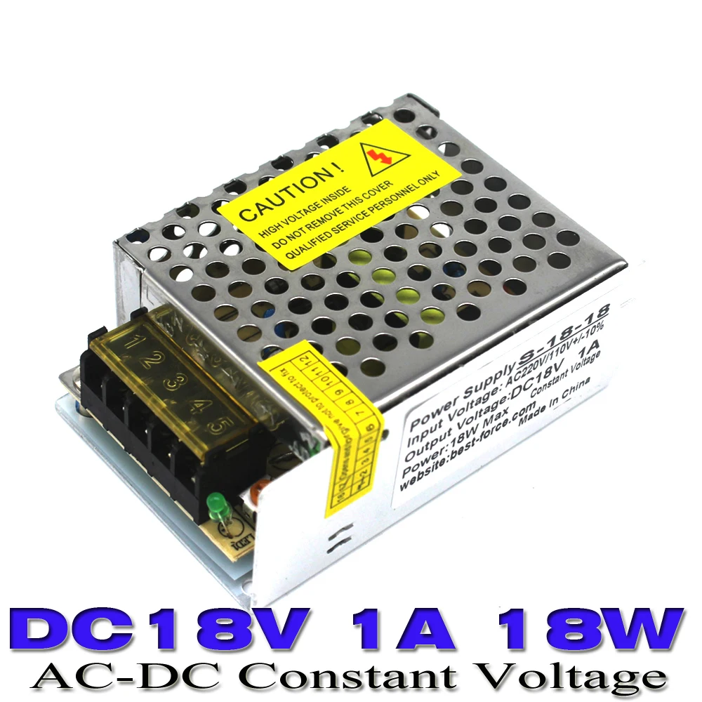 Switching Power Supply DC 18v 1A 18W Single Output AC100 240V to DC18V ...