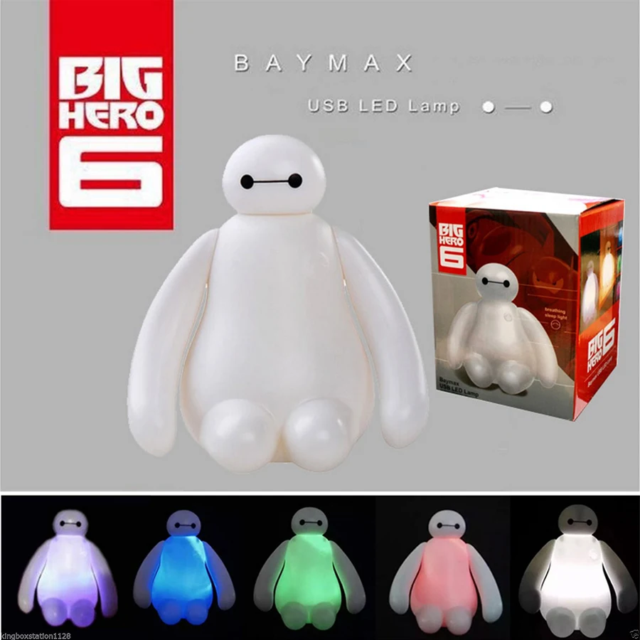 Changing Colour Big Hero 6 Baymax USB LED Table Desk Lamp Light Toys ...