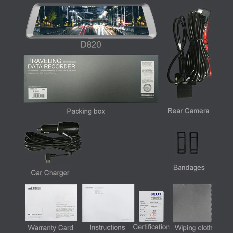 Big Discount JADO D820 Car Dvr Stream RearView Mirror dash Camera ...