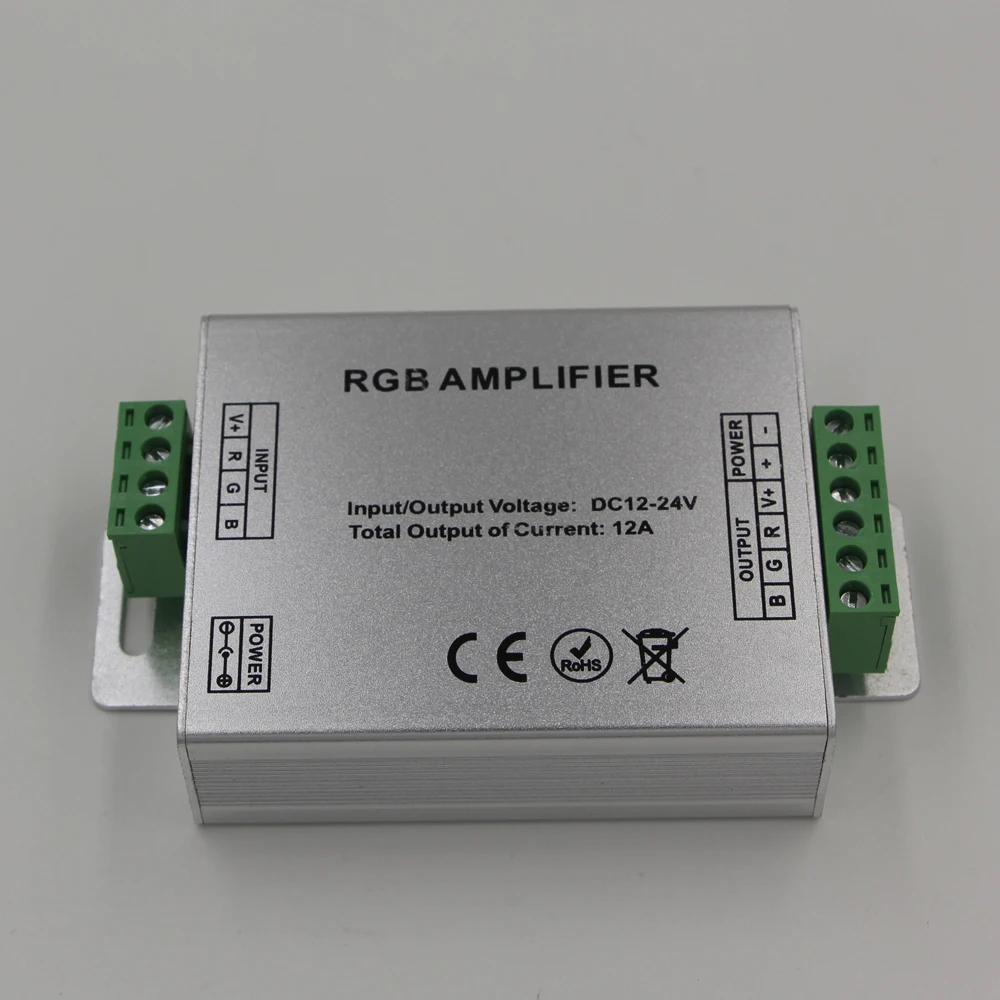 DC12V 24V Led RGB Strip Amplifier 12A Led rgb Amplifier RGB Strip Power ...