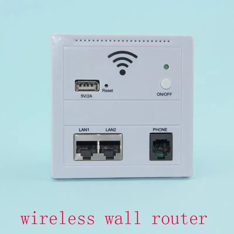 86*86 Wall Mount Socket Panel With 5V 2A USB rj45 RJ11 WIFI Router ...