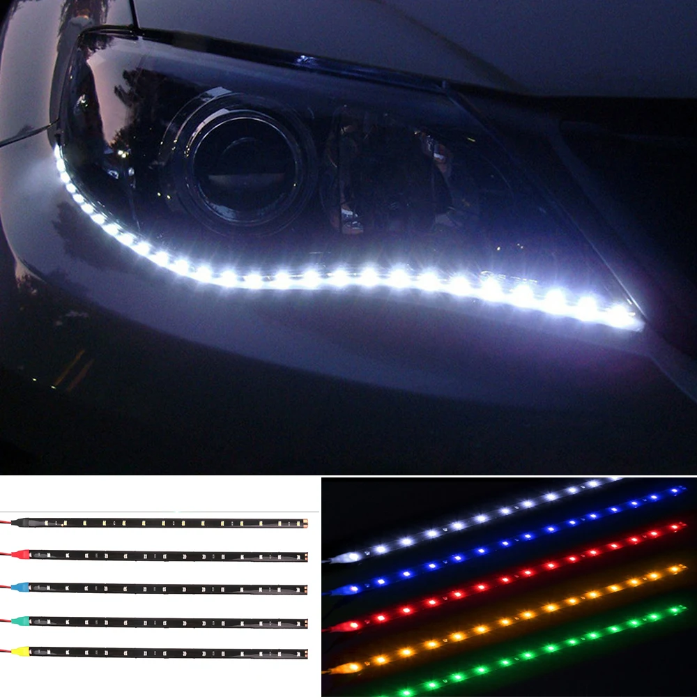 Waterproof Car Auto Decorative Flexible LED Strip HighPower 12V 30cm ...