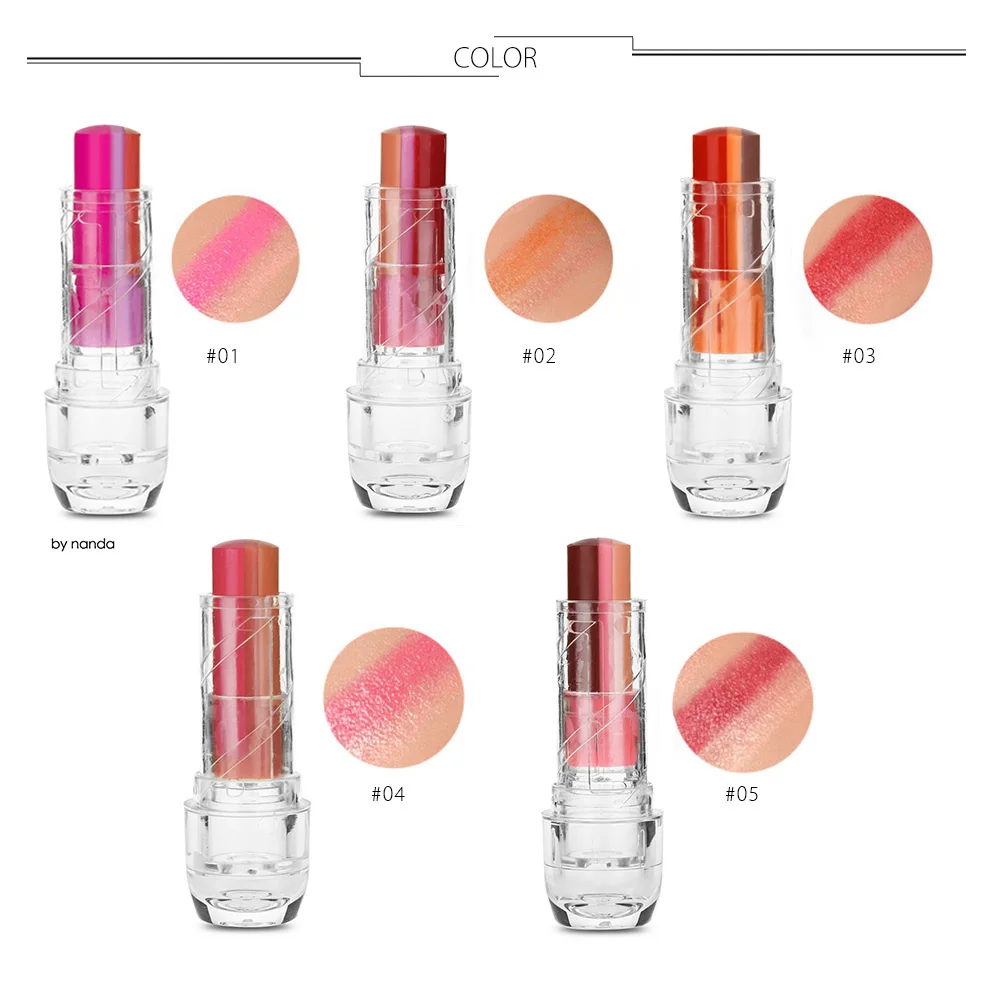 Professional Three color Gradient Lip Edible Lipstick Hydrating Makeup ...