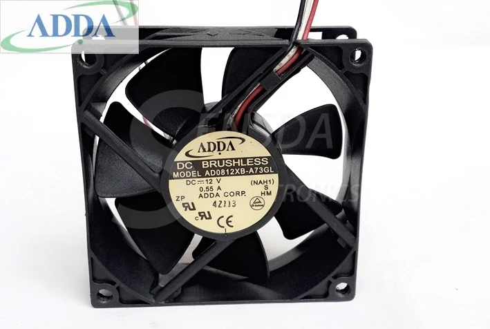 For Adda Ad0812xb-a73gl 12v 0.55a 8025 8cm 80mm Winds Of Chassis Server ...