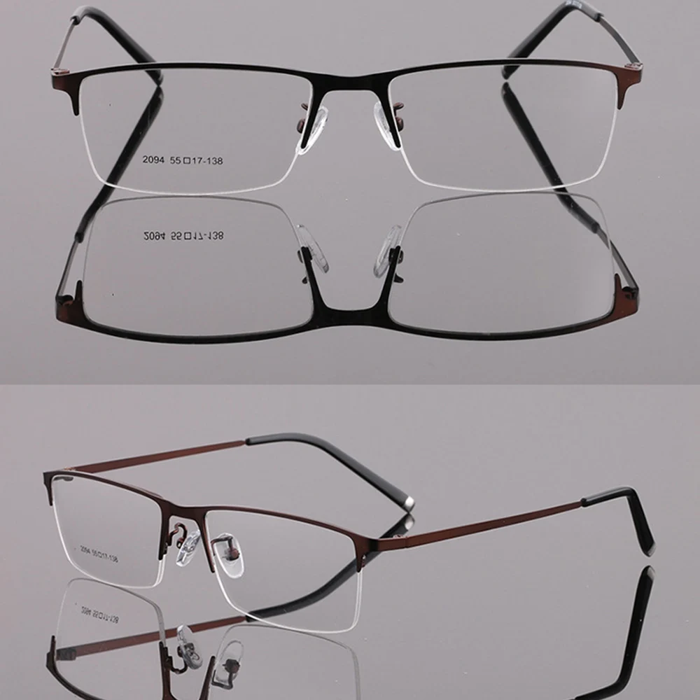 Ultralight-Business-Gentleman-Half-rim-Optics-Frame-Custom-Made ...