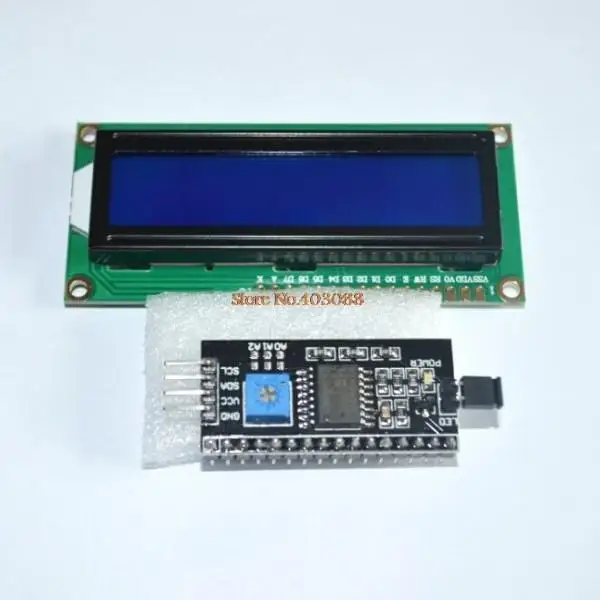 1602 16x2 HD44780 Character LCD /w IIC/I2C Serial Interface Adapter ...