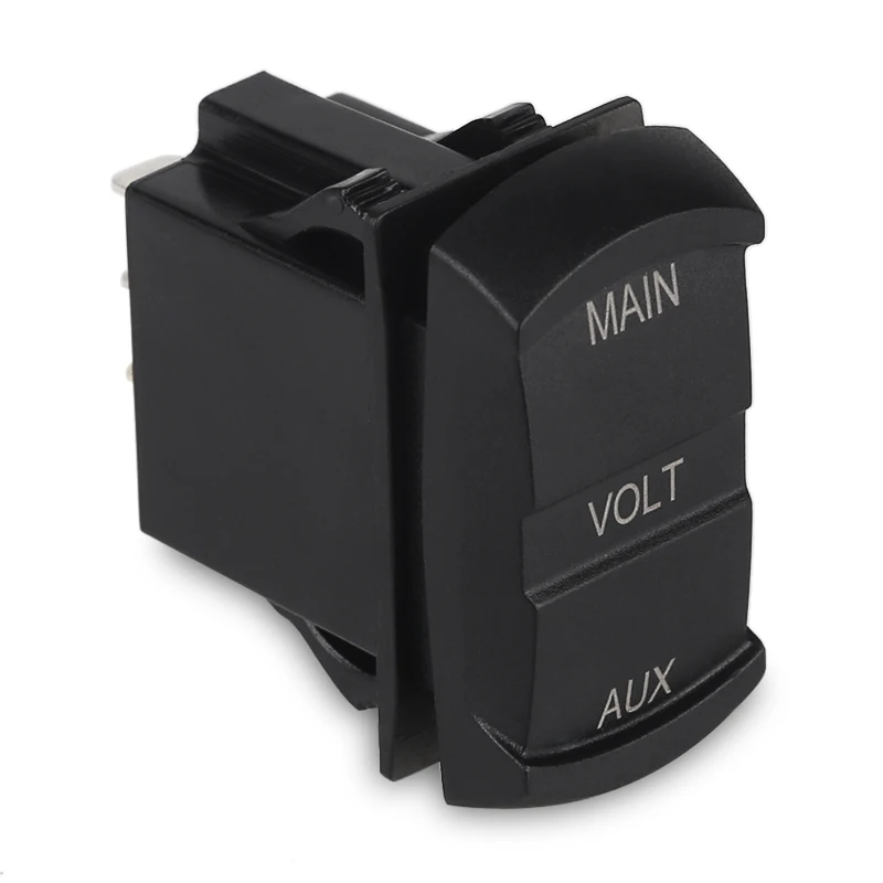 Car Boat Motorcycle LED Digital Dual Volt Meters AUX Main Battery ...