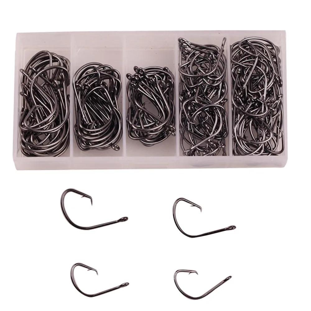 170 Pcs/lot Free Fisher Brand Lake River Fishing Hooks Kit Sport Circle ...