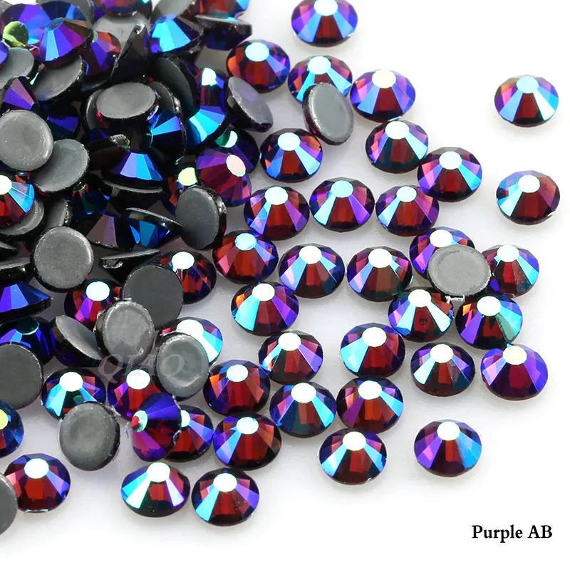 Purple AB/Amethyst AB SS6-SS30 Rhinestone flat back hot fix crystal ...