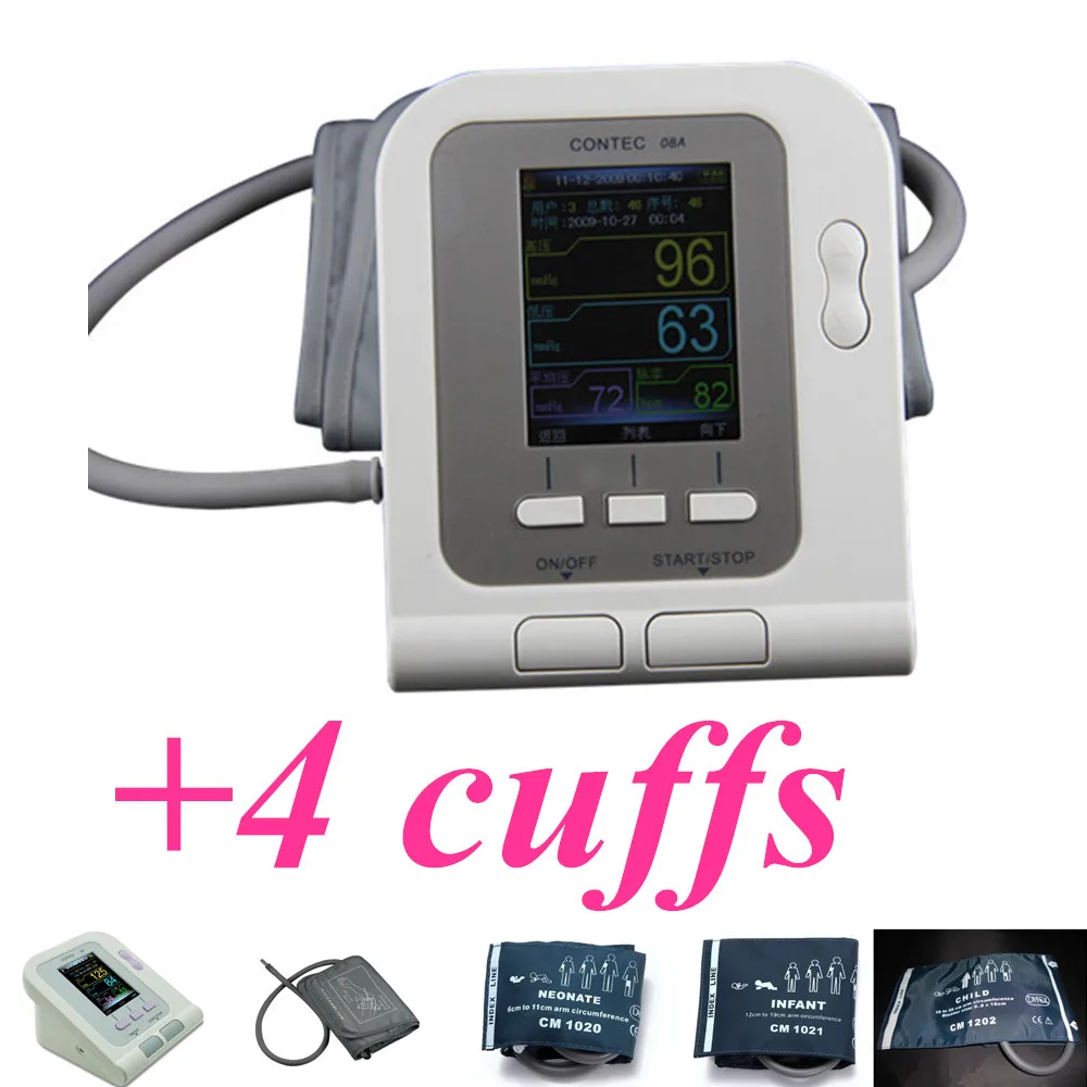 NEW CONTEC Color TFT CONTEC08A.+ 4 cuffs(adult,adult large,child,infant ...