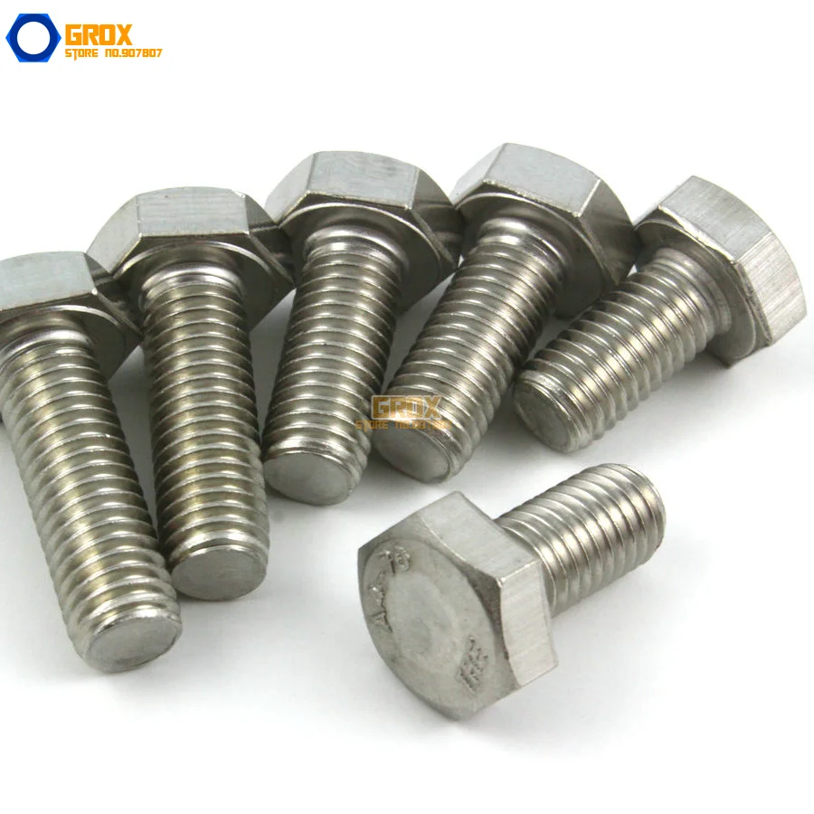 Tornillo de cabeza hexagonal de acero inoxidable M10 316, tornillo de grado marino|hexagon head ...