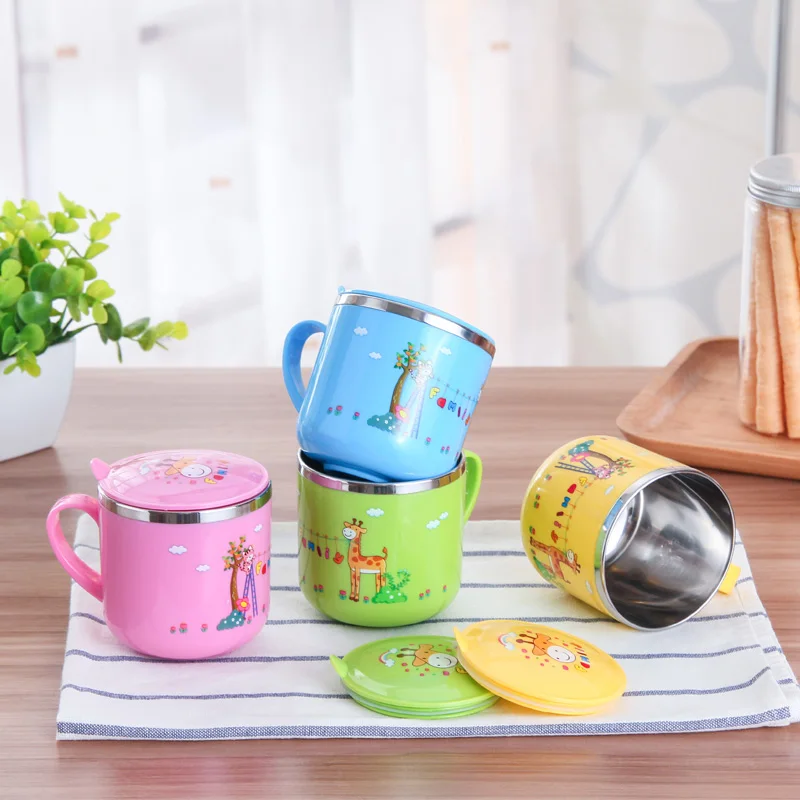 Cartoon Baby Cup Kettle Children Learn Feeding Drinking Water Bottle ...