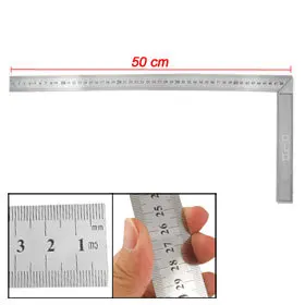 Steel 90 Degree Angle Metric 50cm Scale Marks Try Metre Square Ruler ...