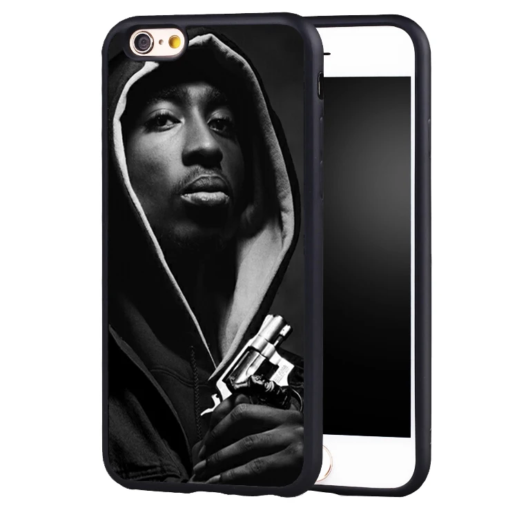 Cool 2Pac Tupac Shakur Rap Singer phone case cover for iphone 7 7plus 6 ...