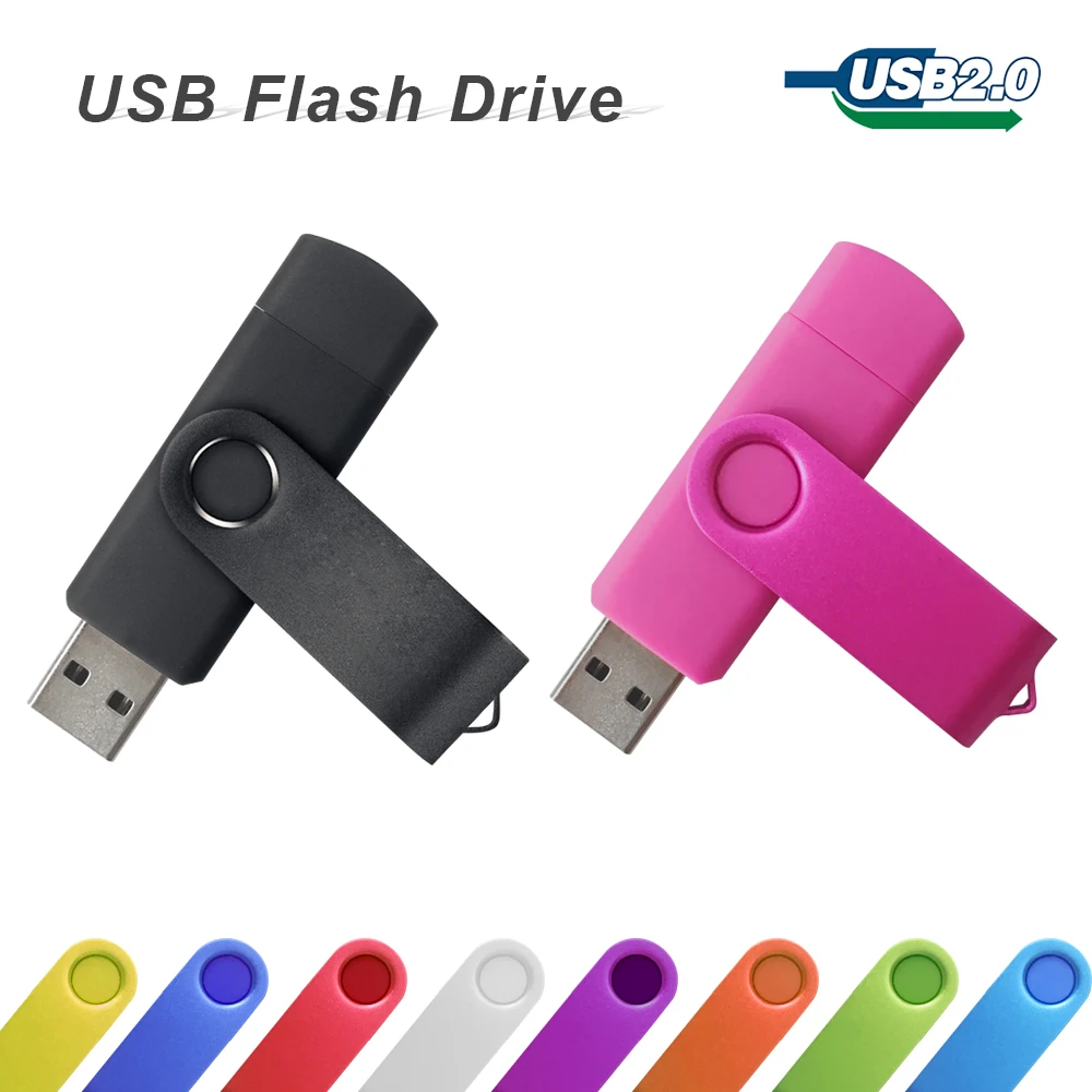 Smart Phone USB Flash Drive pen drive rotatable 32GB 64GB OTG pendrive ...