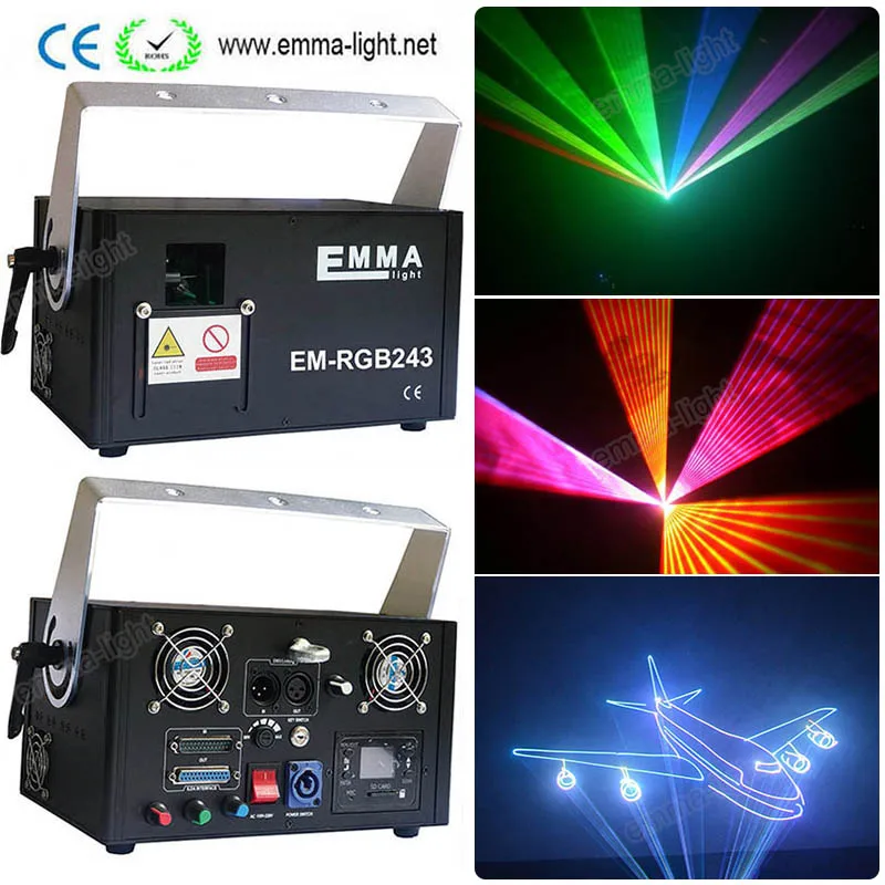 2w rgb beam animation DMX party light/KTV light/Stage laser projector ...