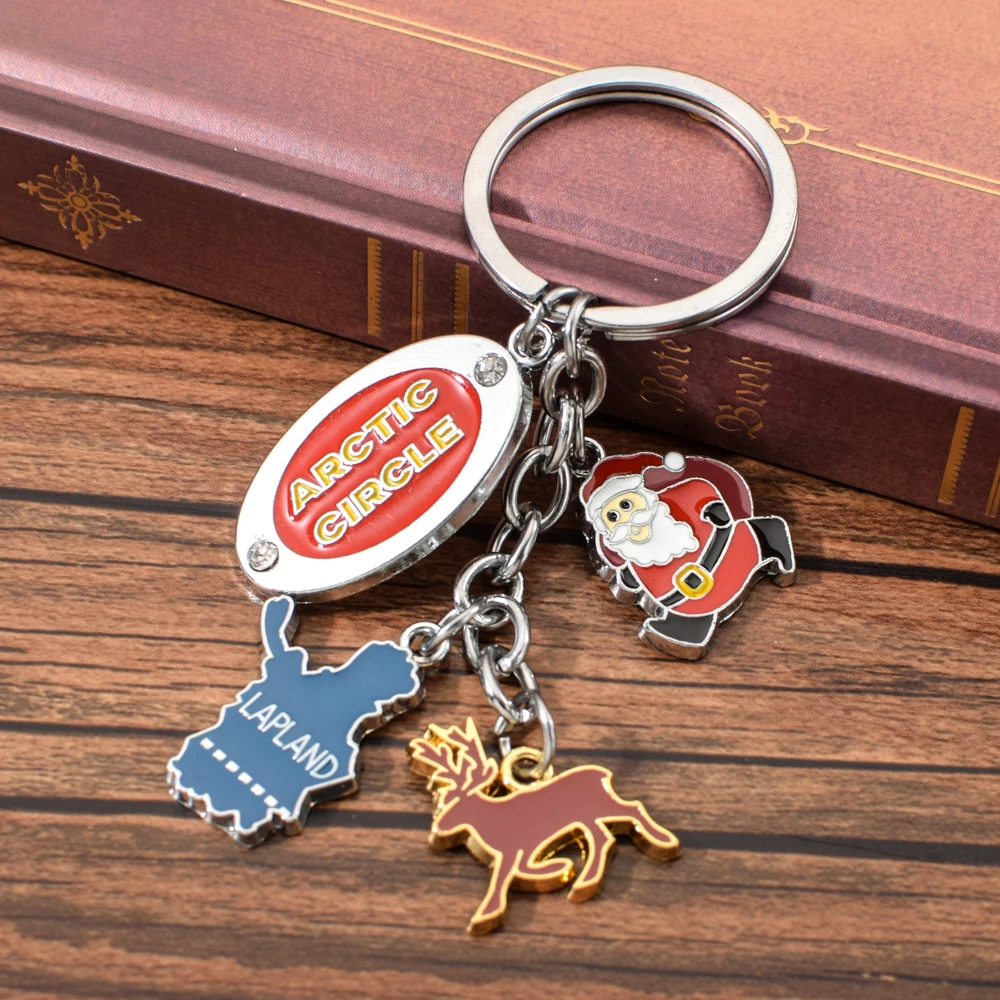 Vicney Finland Lapland Keychain Arctic Circle Key Chain Santa Claus And ...
